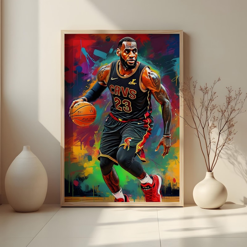 Lebron James Canvas - Etsy