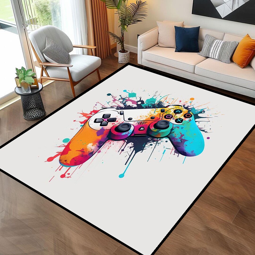 Game Controller Rug Game Rug,console Rug,controller Rugman Cave Decor ...