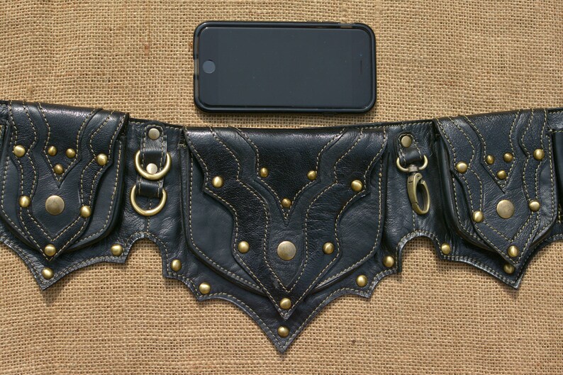 Leather Utility Belt Men Hip Belt Handmade Pocket Belt | Etsy