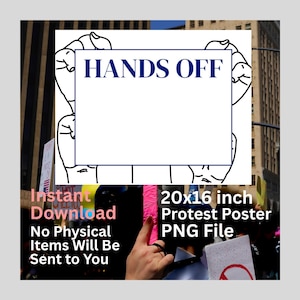 Hands off Protest Signs Downloadable Images - Etsy