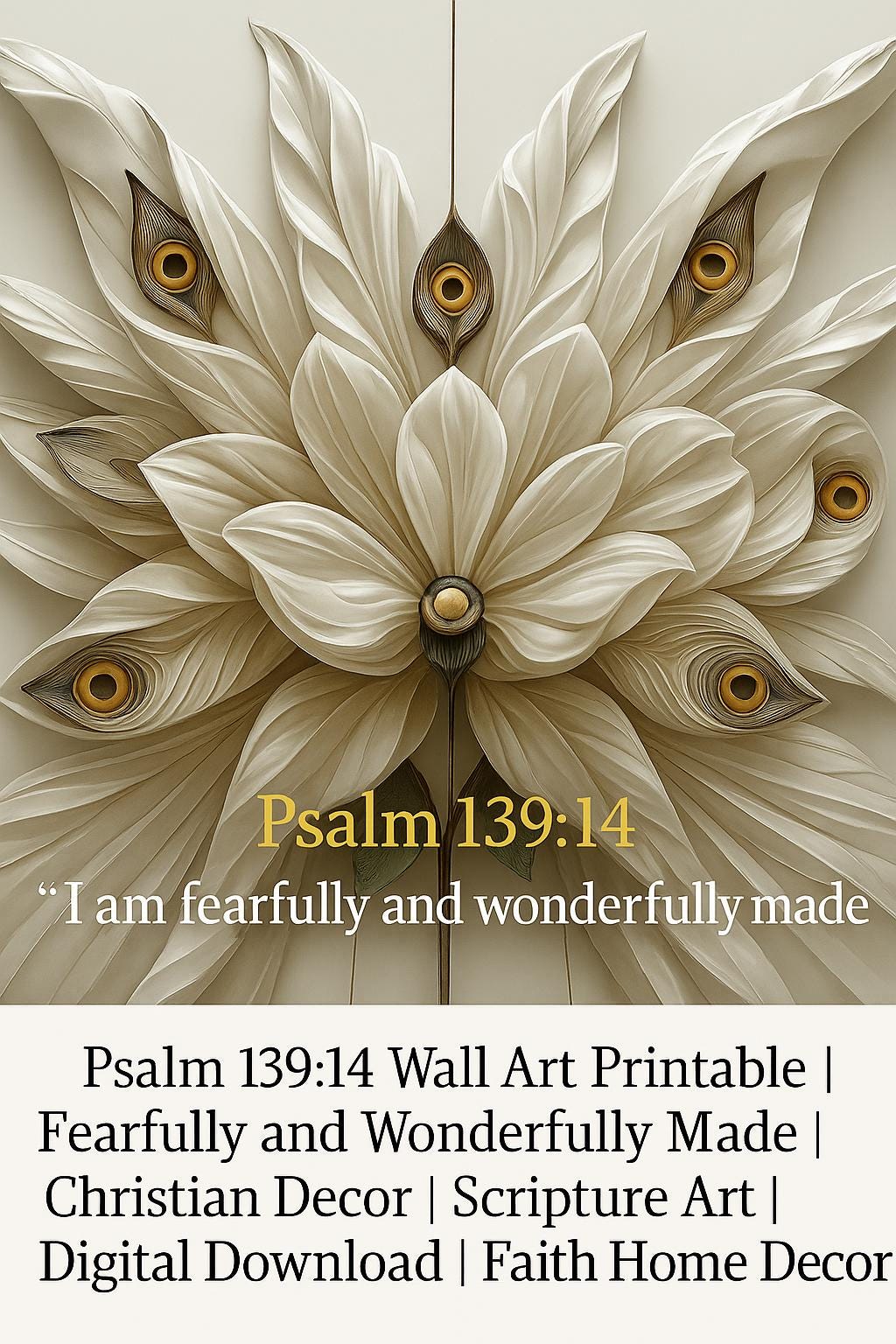 Psalm 139:14 Printable | Fearfully and Wonderfully Made | Christian ...