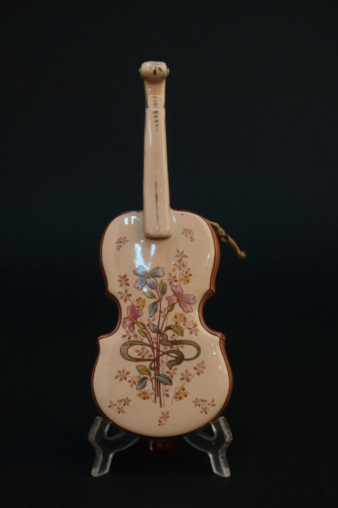 Vintage Wall Decoration - Ceramic - Violin Shape - Flower Decoration - Etsy