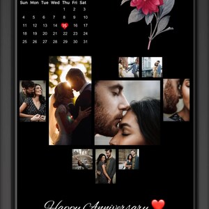 Custom Frame Print, Anniversary Keepsake , Personalized Memory Frame ...