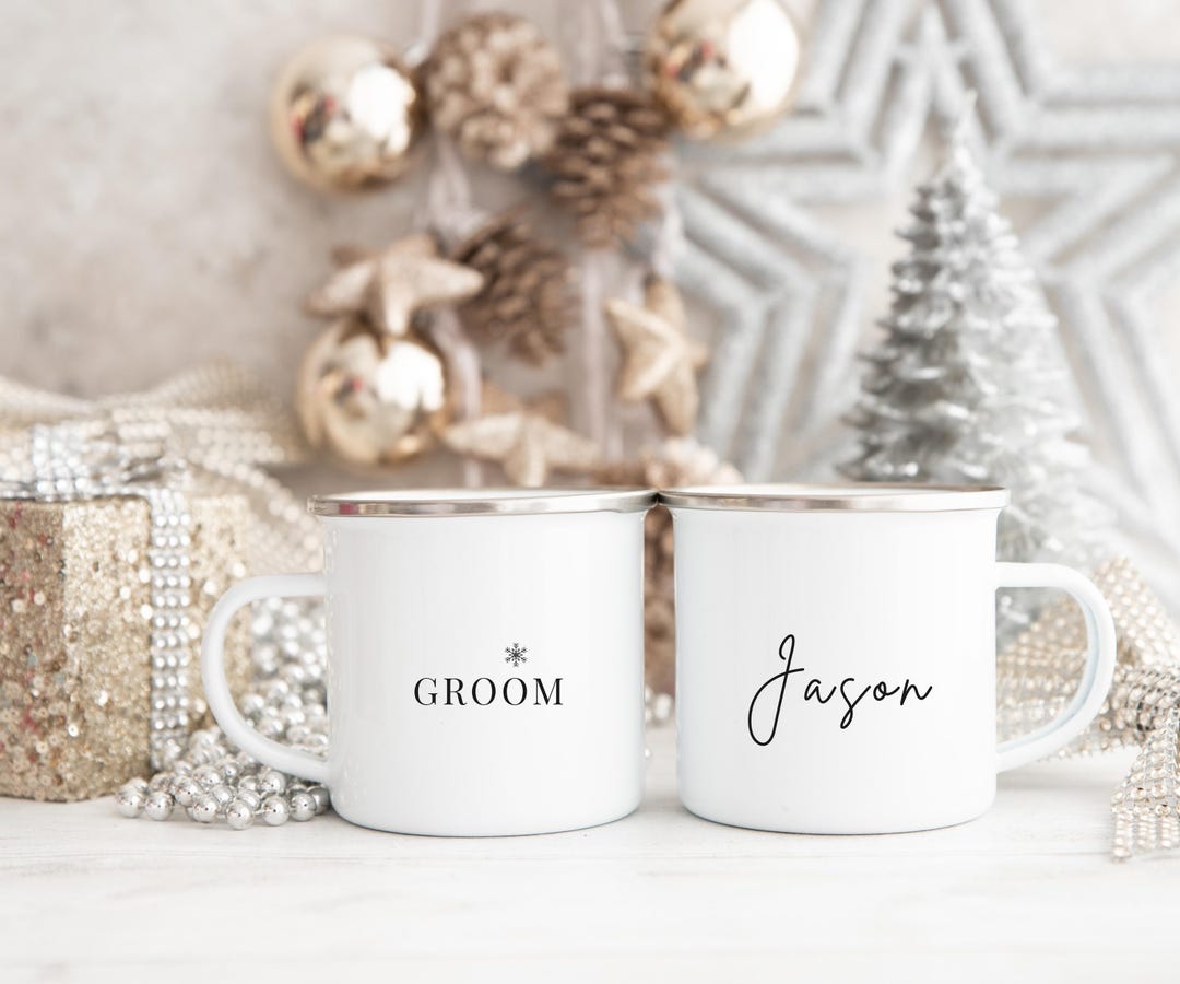 Personalized Chic Winter Wedding Shower Mug Groom - Etsy