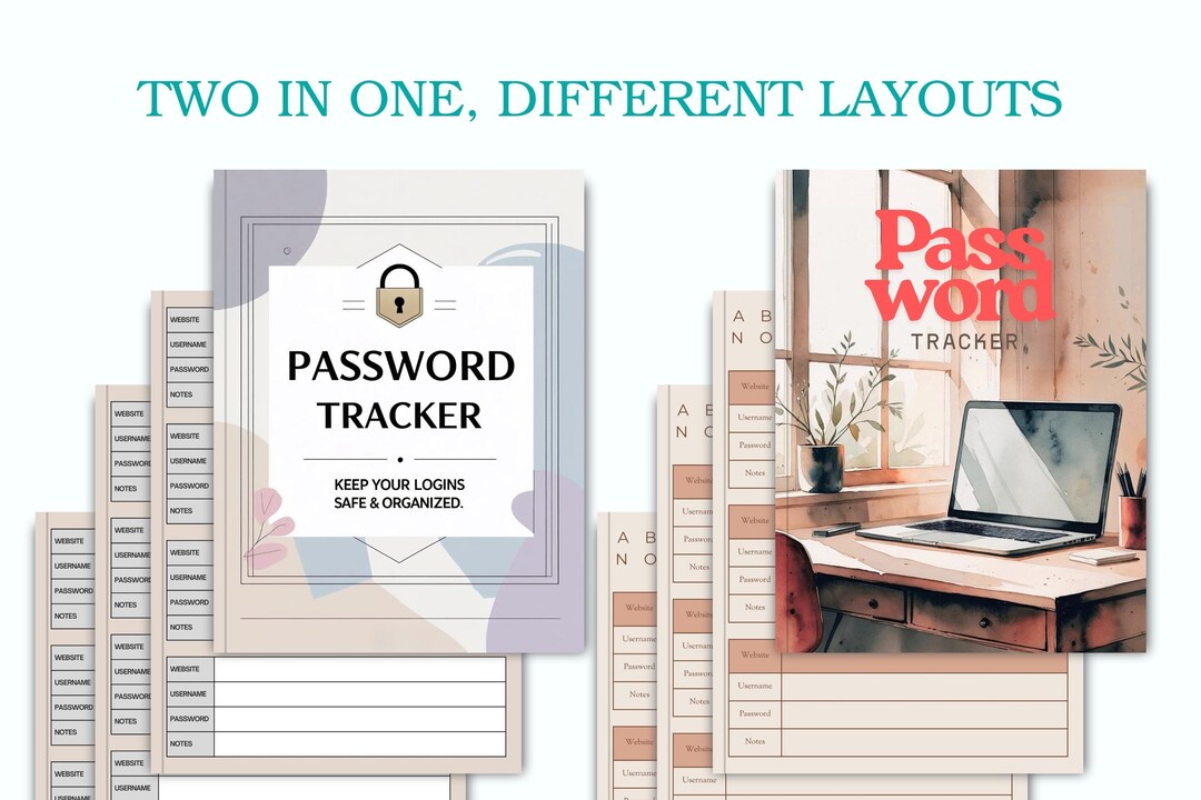 Password Keeper Printable: Secure Login Tracker, 200 Pages (digital ...