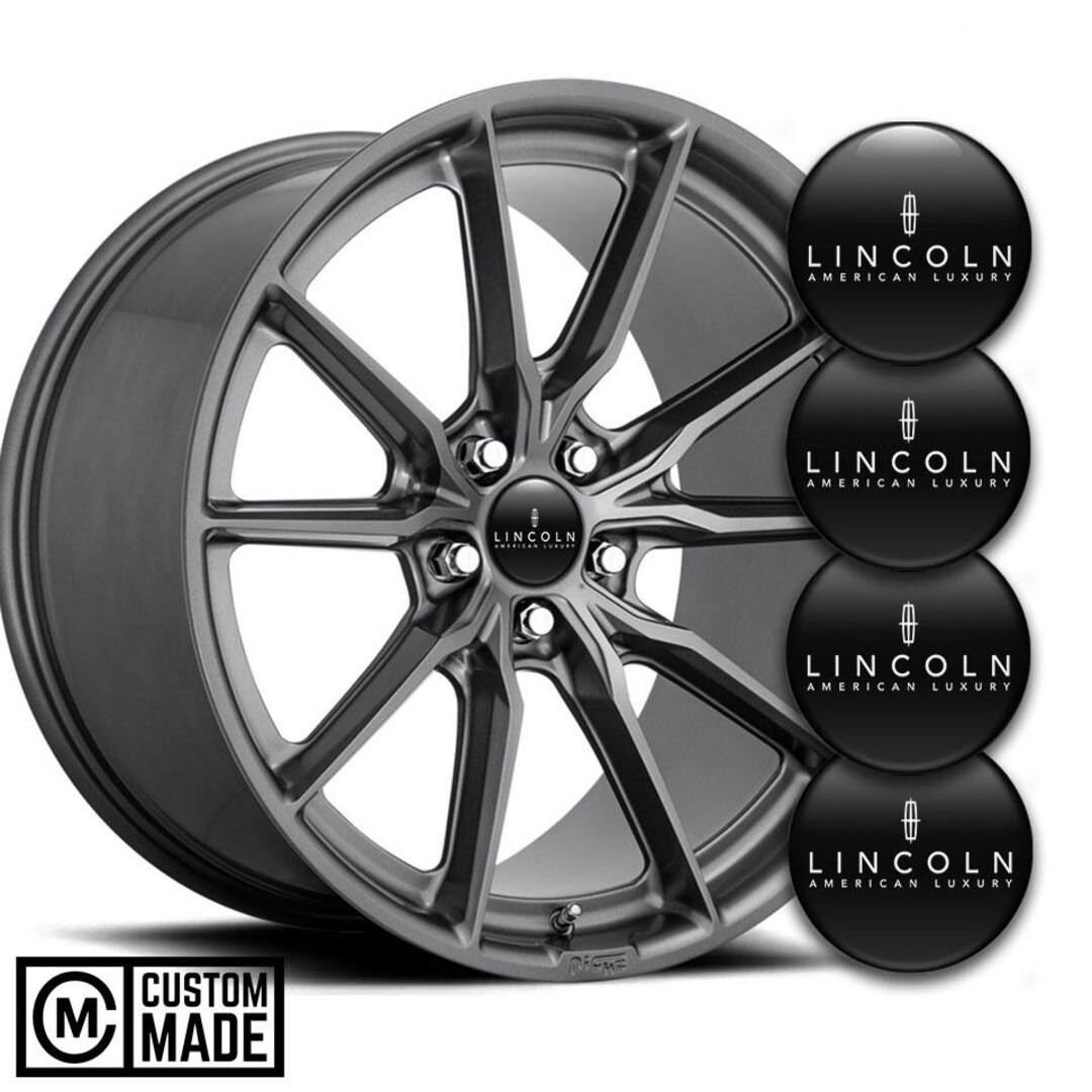 Lincoln Hub Badges Center Wheel Emblem Decal Stickers Domed 3M Logo ...