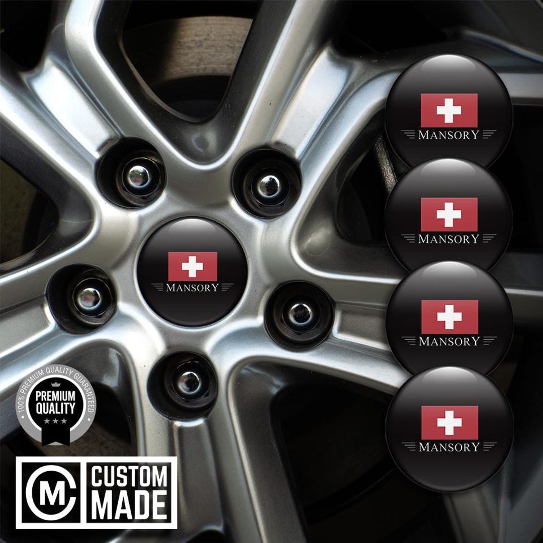 Mansory Center Stickers Domed Hub Logo Badges 3M Wheel Emblem Caps ...