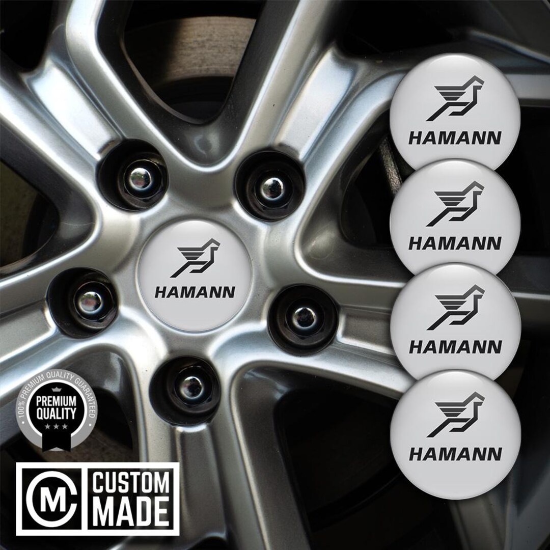 Hamann Center Stickers Domed Hub Logo Badges 3M Wheel Emblem Caps ...