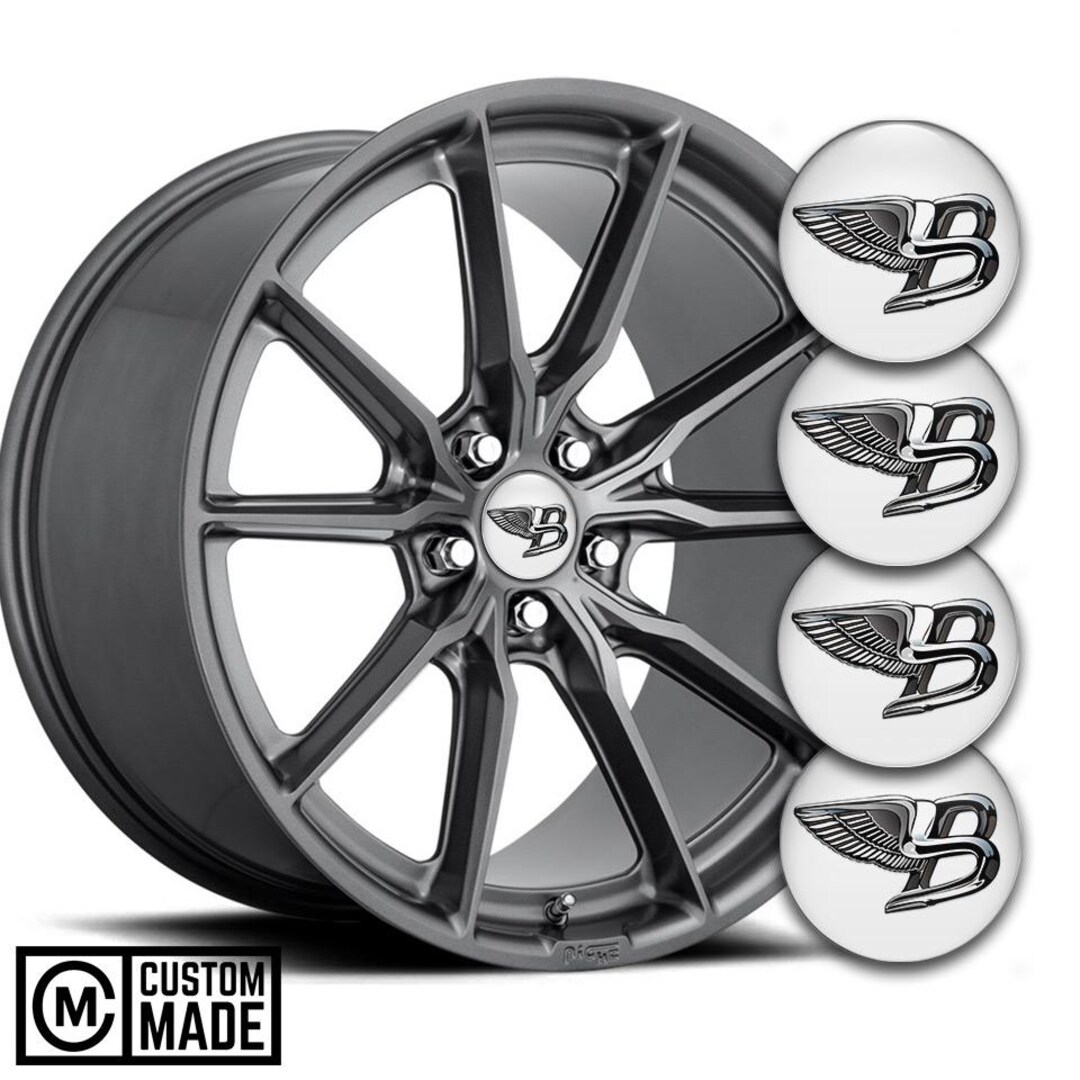 Set 4pcs Center Decal 3D Wheel Emblem Bentley Logo Caps Stickers Domed ...