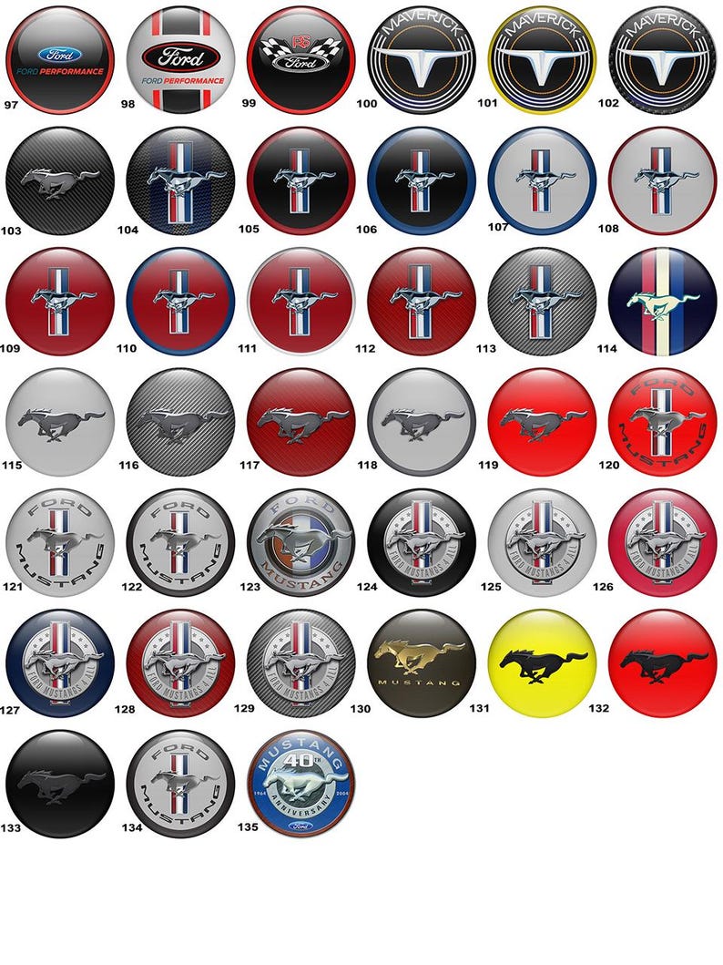 Bronco Caps Emblem Wheel Center Decals Hub Set 4 Pcs Caps Custom ...