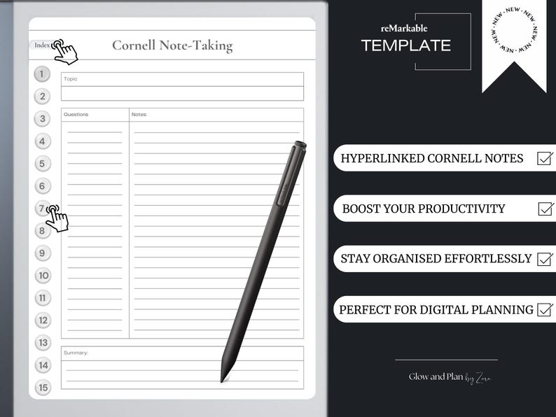 Cornell Note-taking Templates for Remarkable 2 | Digital Note-taking ...