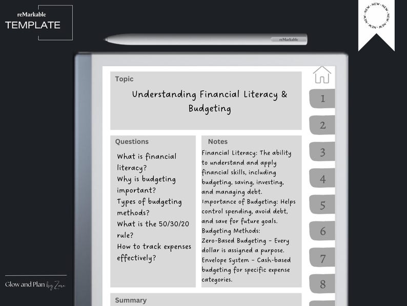 Cornell Note-taking Templates for Remarkable 2 | Digital Note-taking ...