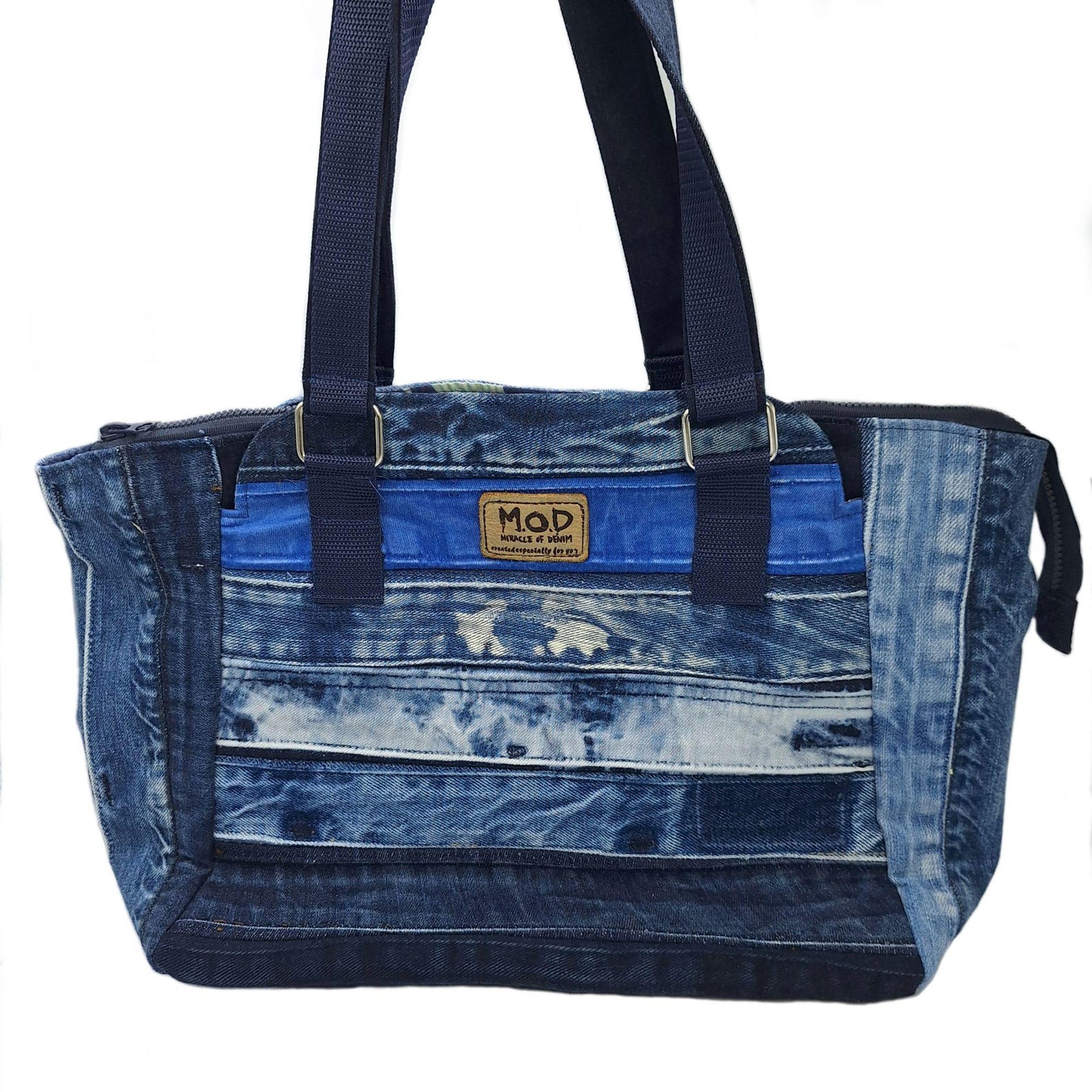 Large Jean Tote Upcycled Denim Bag, Oversize Jeans Bag Levi Denim Bag ...