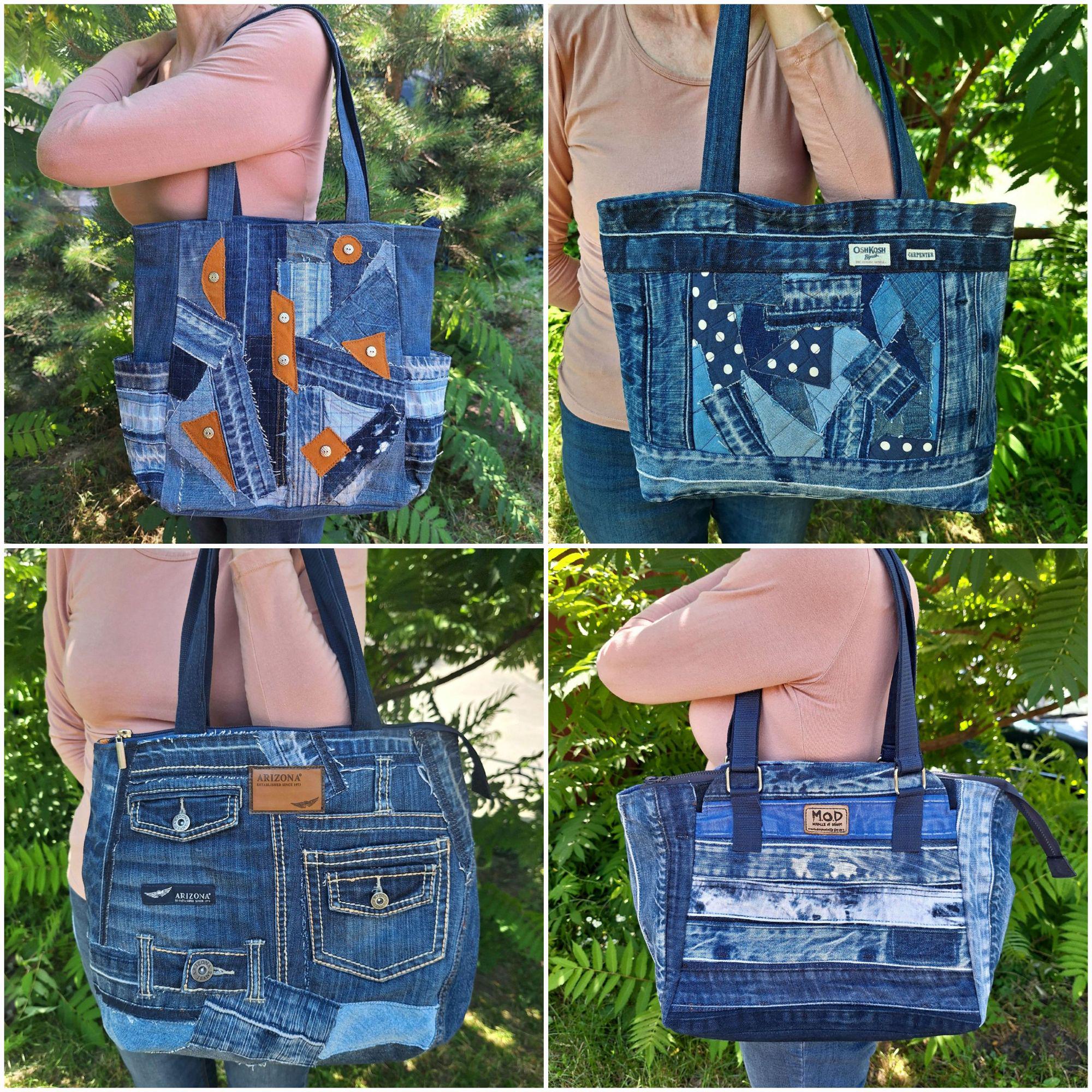 Jean Tote Upcycled Denim Levi Bag Upcycled Denim Tote Large Denim ...