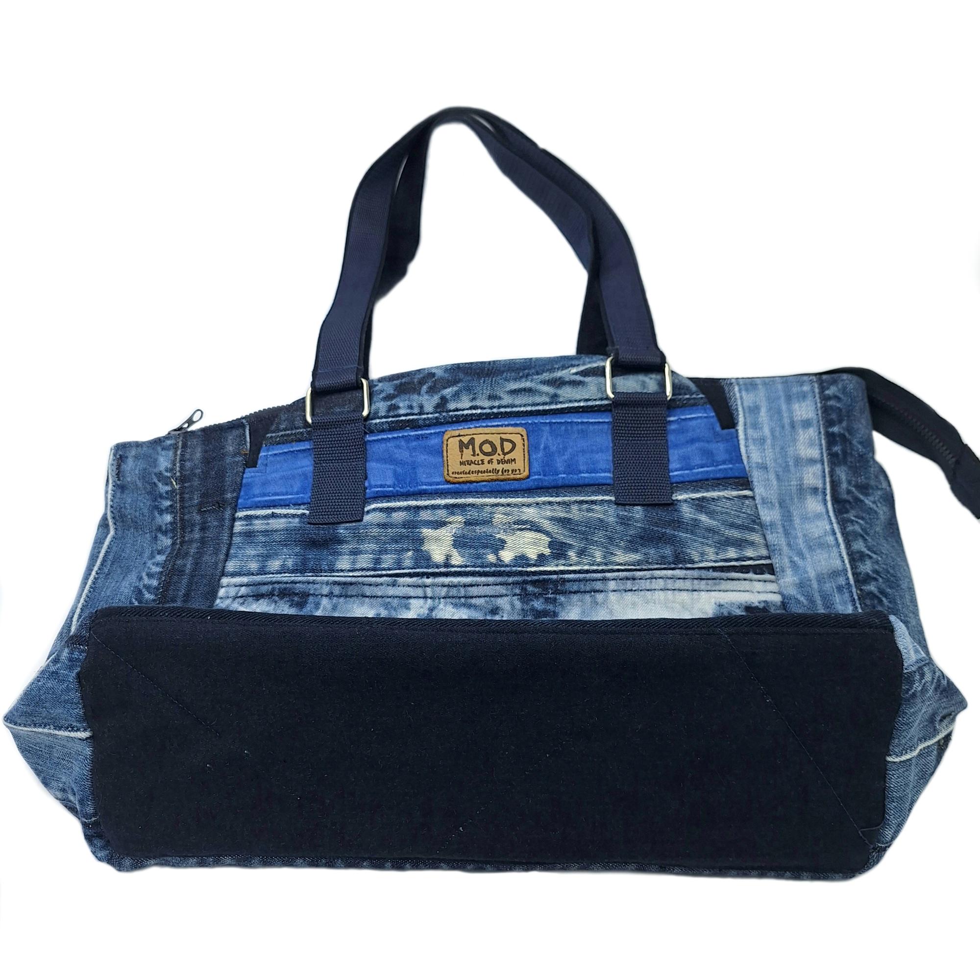 Large Jean Tote Upcycled Denim Bag, Oversize Jeans Bag Levi Denim Bag ...