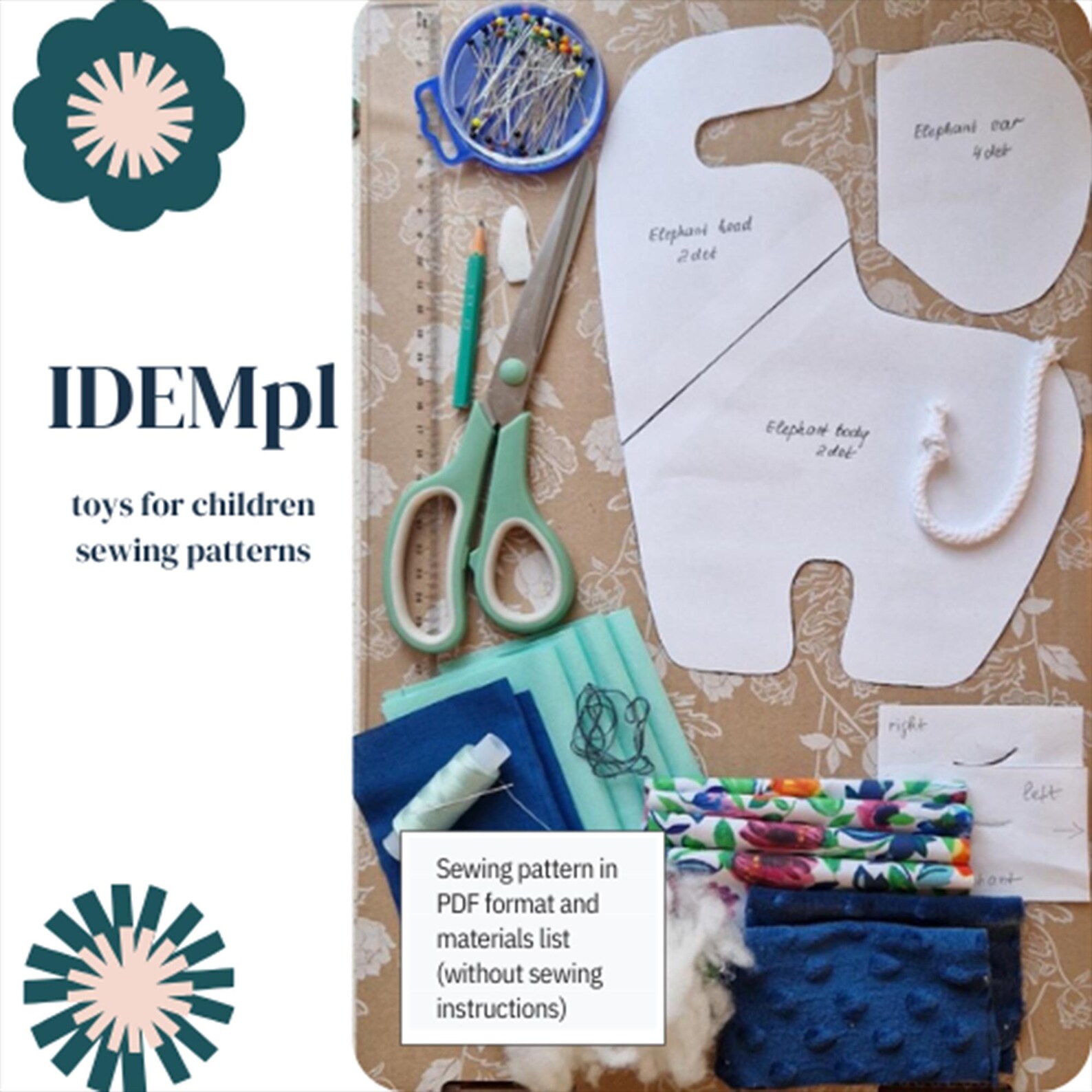 Elephant Toy Sewing Pattern, DIY Comforter (PDF Pattern) - Etsy
