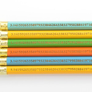 Perfect for Pi Day the Pi Pencil to 96 Digits - 6 Pack - Look Smarter ...