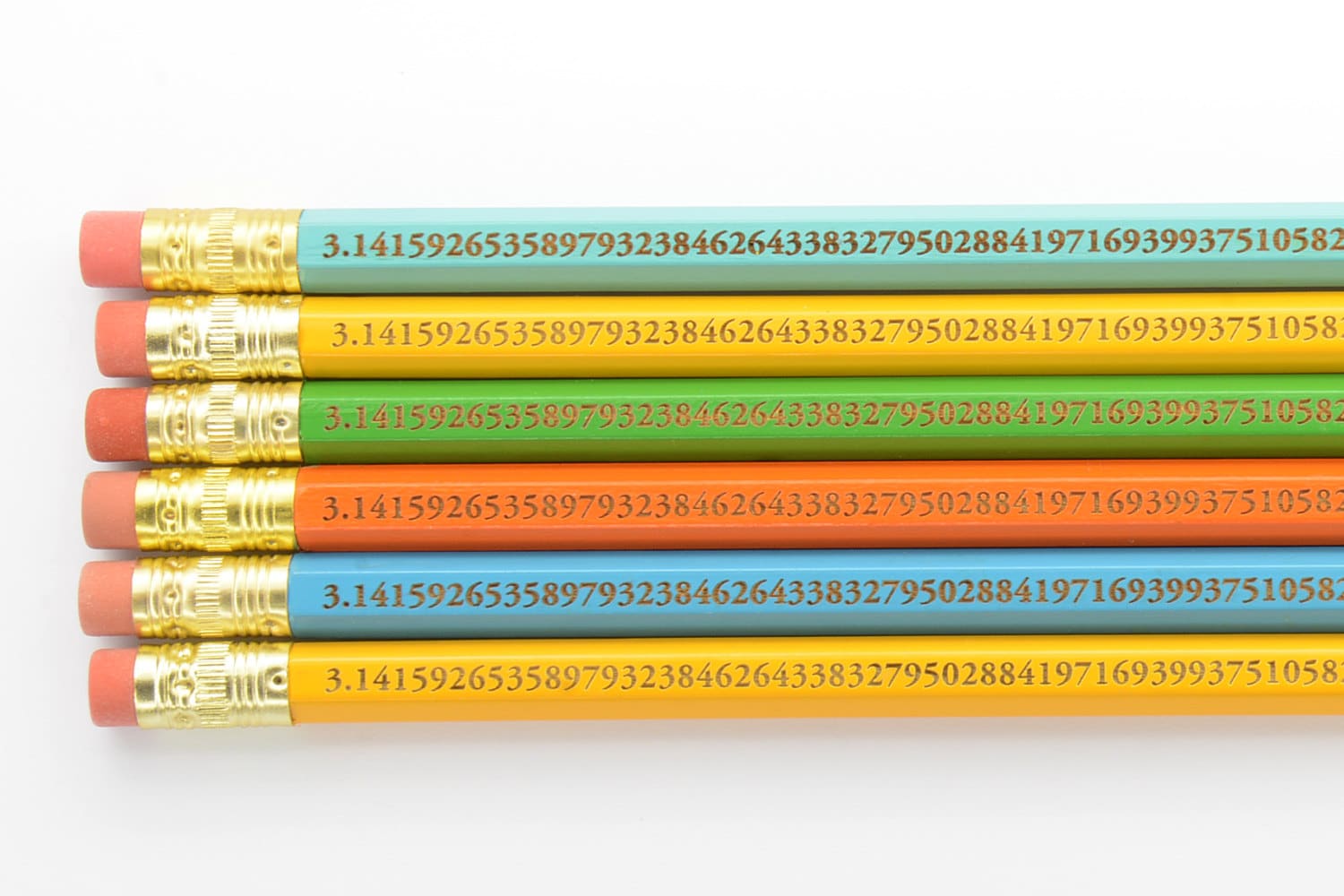 Perfect for Pi Day the Pi Pencil to 96 Digits - 6 Pack - Look Smarter ...