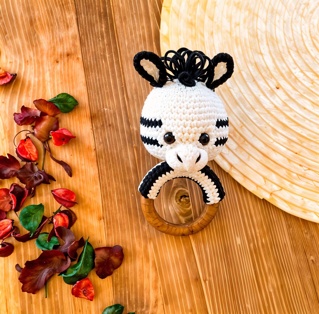 Crochet Pattern: Baby Zebra Rattle With Teether Ring – DIY Toy PDF - Etsy