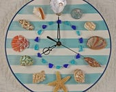 Oyster Shell Wall Clocks Oyster Plates and by ArtOnTheHalfShell