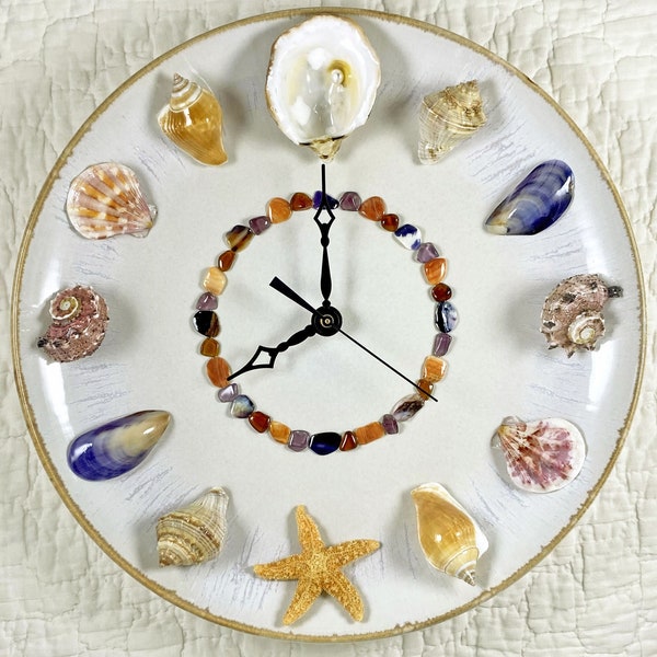 Seashell Wall Clock - Etsy