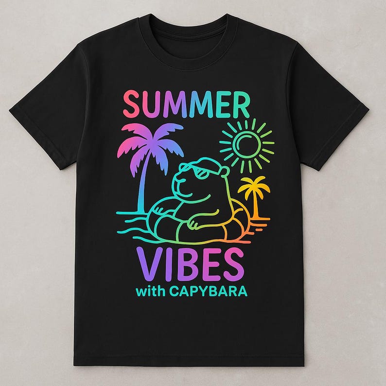 Capybaras in Summer PNG Bundle , Summer Vibes PNG, Summer Shirt Png ...