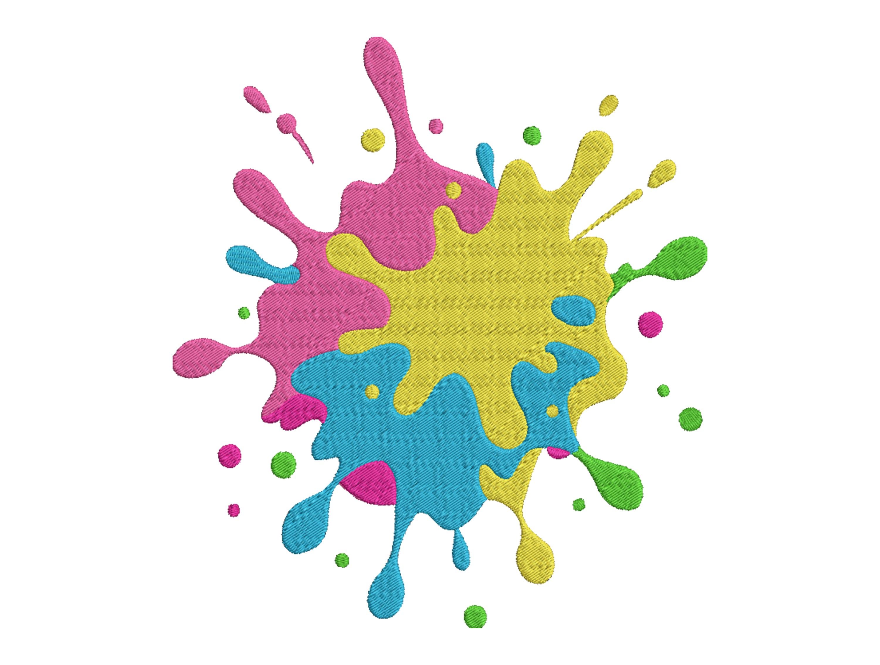 Splash Embroidery Design Files - Paint Spatter Embroidery Files ...