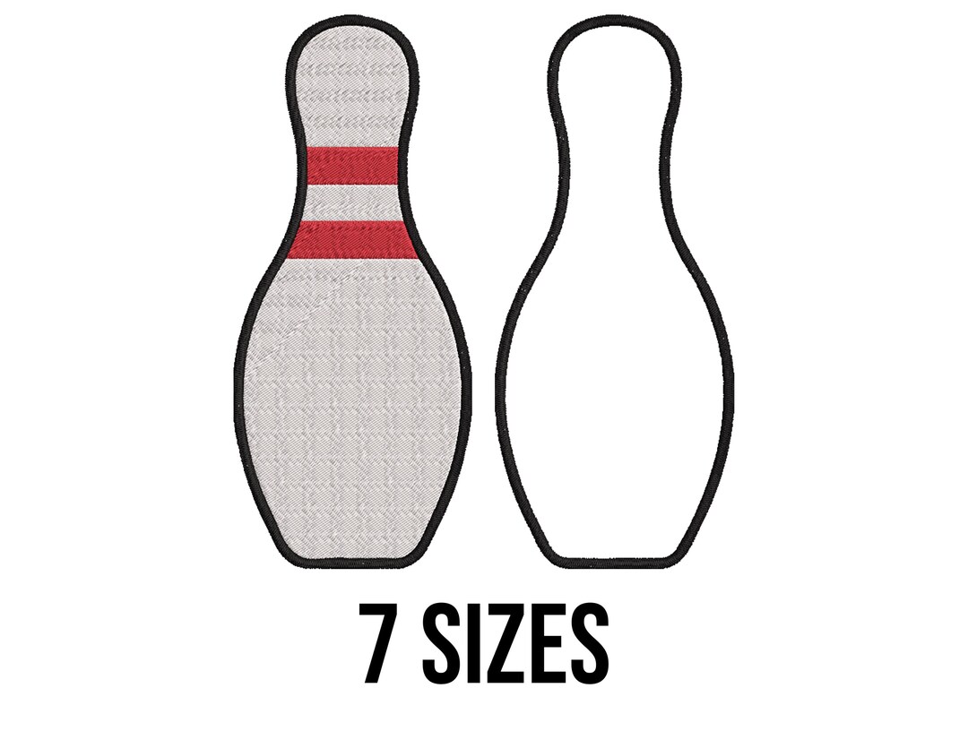 Bowling Pin Embroidery Design - Bowling Embroidery Design - Sports ...