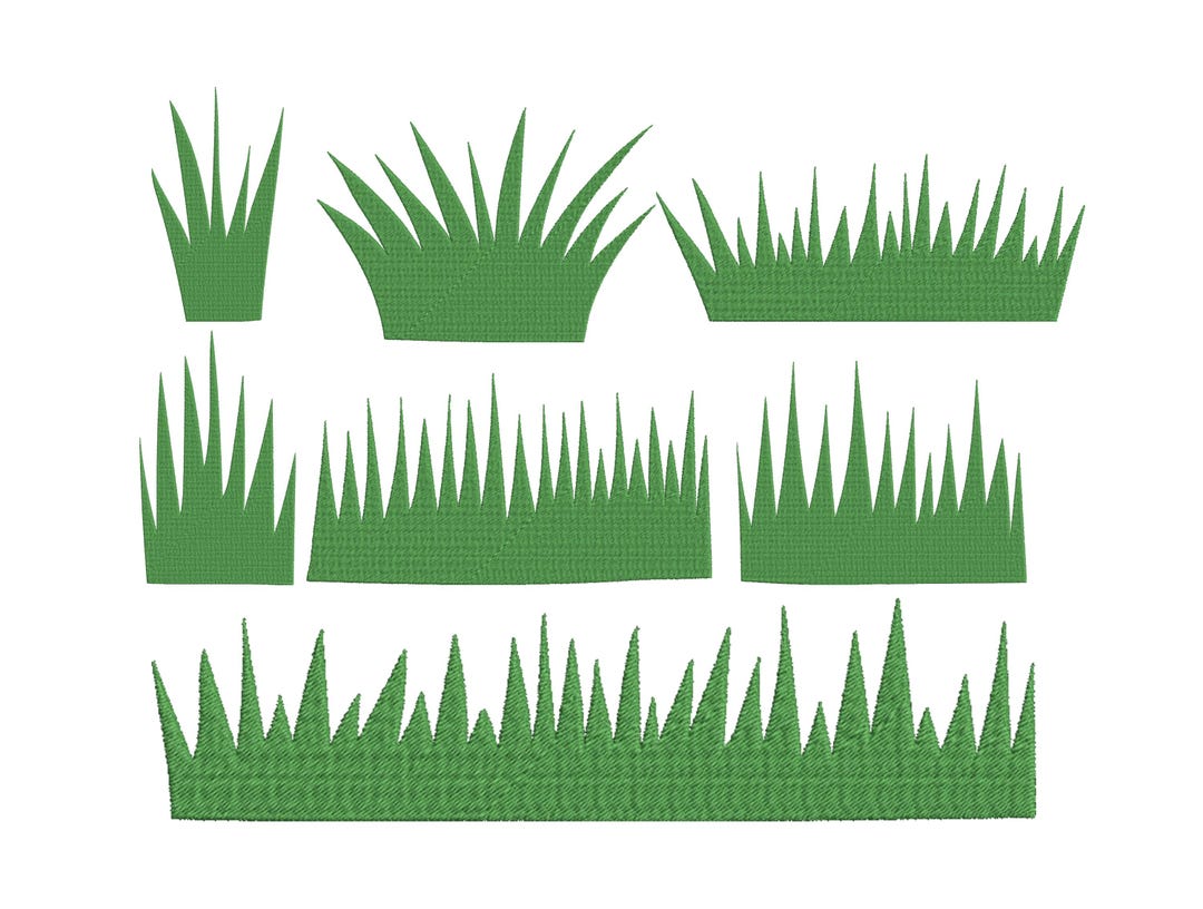Grass Embroidery Design, Machine Embroidery Design, Grass Border ...