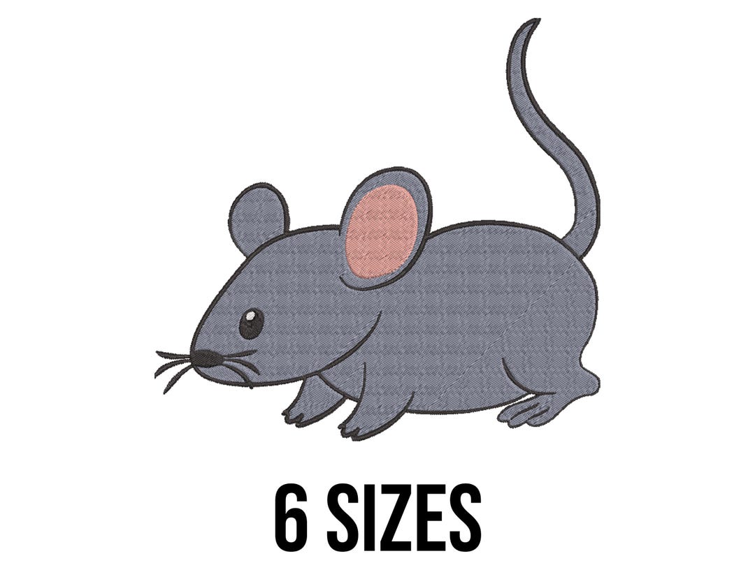Mouse Embroidery Design - Mice Embroidery Design - Rat Embroidery ...