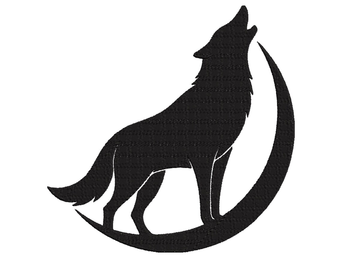 Wolf Howling Embroidery Design - Howling Wolf Embroidery Design - Wolf ...