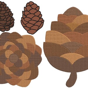 Pine Cone Embroidery Design - Pinecones Embroidery Design - Pine Cones ...