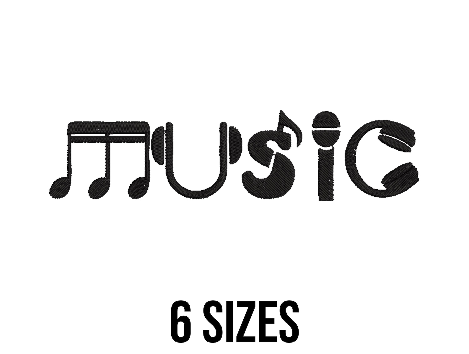 Music Embroidery Design - Music Quotes Embroidery Design - Music Notes ...