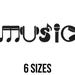 Music Embroidery Design - Music Quotes Embroidery Design - Music Notes ...