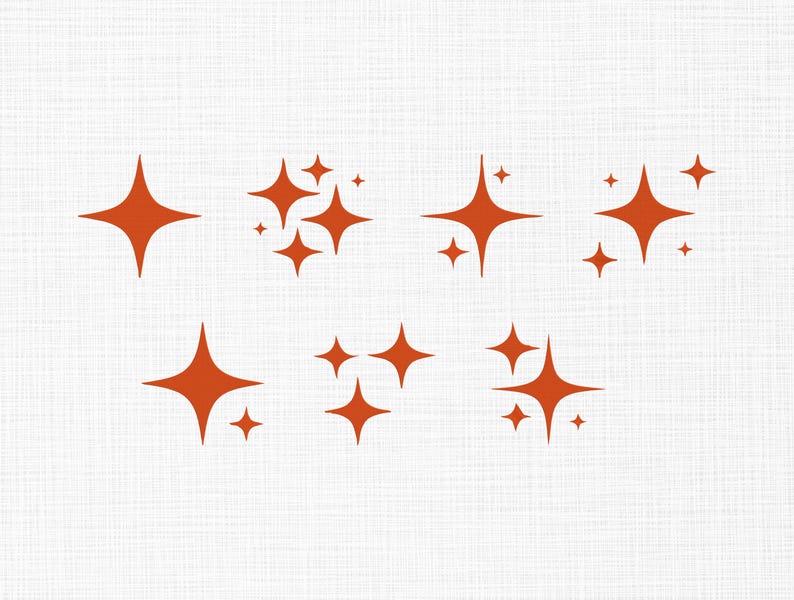 Sparkle Star Cluster Embroidery Design, Twinkle Stars Bundle Embroidery ...