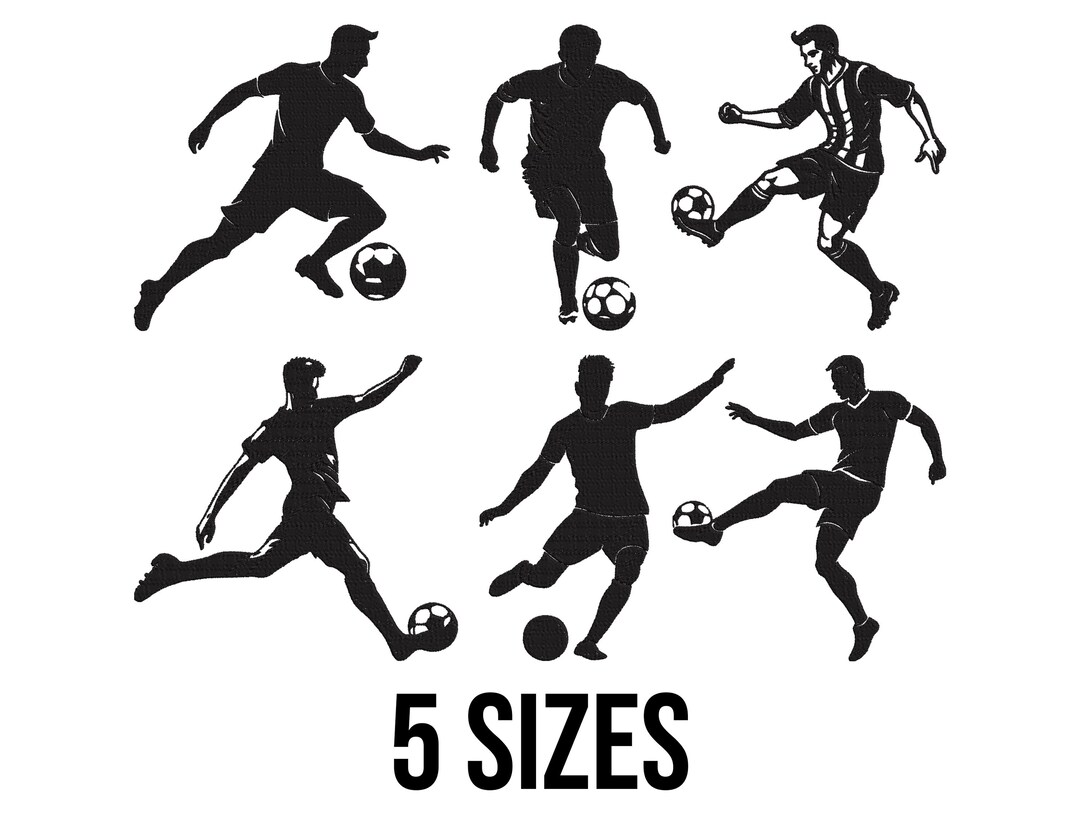 Football Players Embroidery Design - Footballer Embroidery Design ...