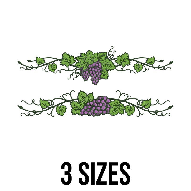 Embroidery Grape Vine - Etsy