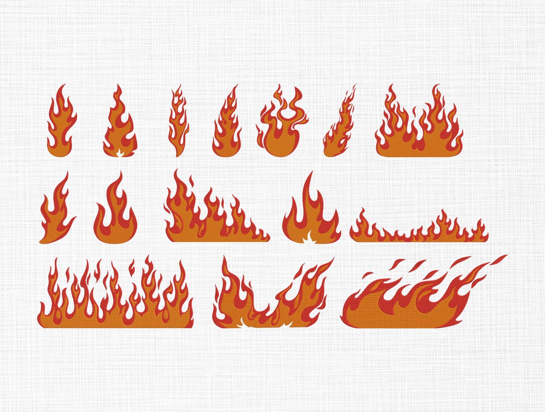 Fire Embroidery Bundle Design, Fire Embroidery, Fire Embroidery, Heat ...