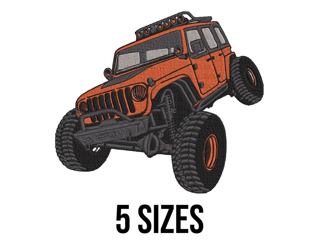 Jeep Embroidery Design - Jeep off Road Embroidery Design - Jeep ...