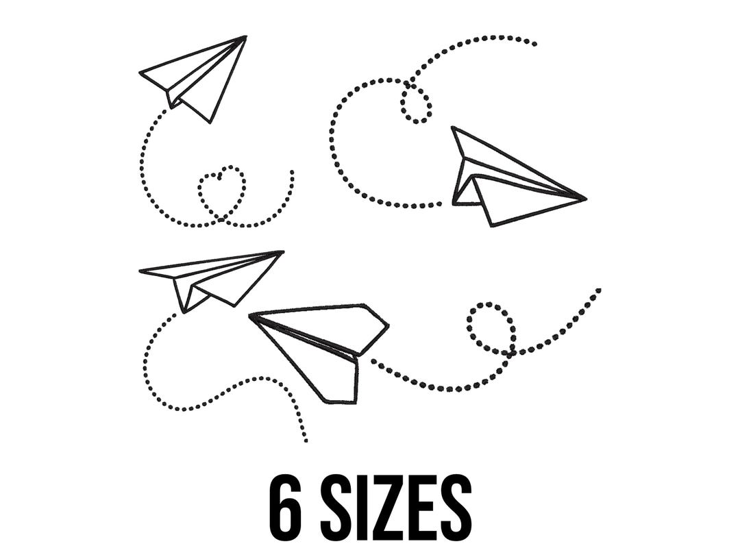 Paper Planes Bundle Embroidery Design - Paper Airplane Embroidery ...