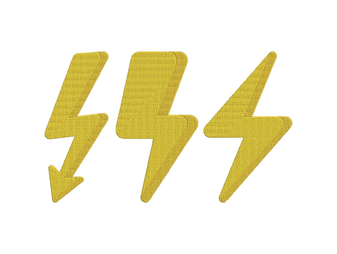 Thunderbolt Embroidery Design - Lighting Bolt Embroidery Files ...