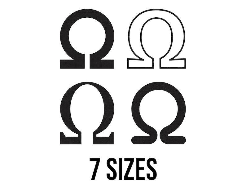 Omega Embroidery Design - Greek Alphabet Embroidery Design- Fraternity ...