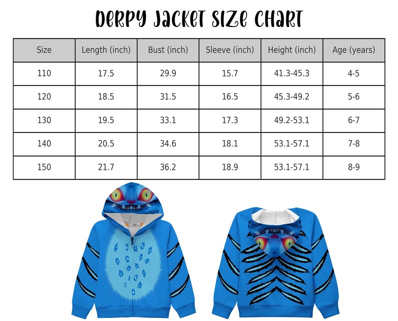 Derpy Blue Tiger Kpop Demon Hunters Cosplay Jacket | Kids Anime Zip up ...