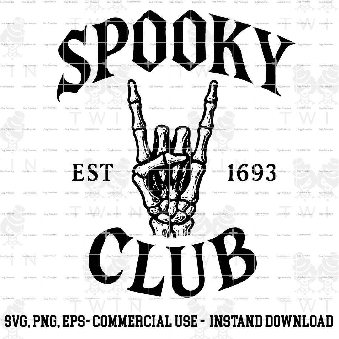 Spooky Club Halloween Download SVG PNG EPS | Cut File Clip Art Vector ...