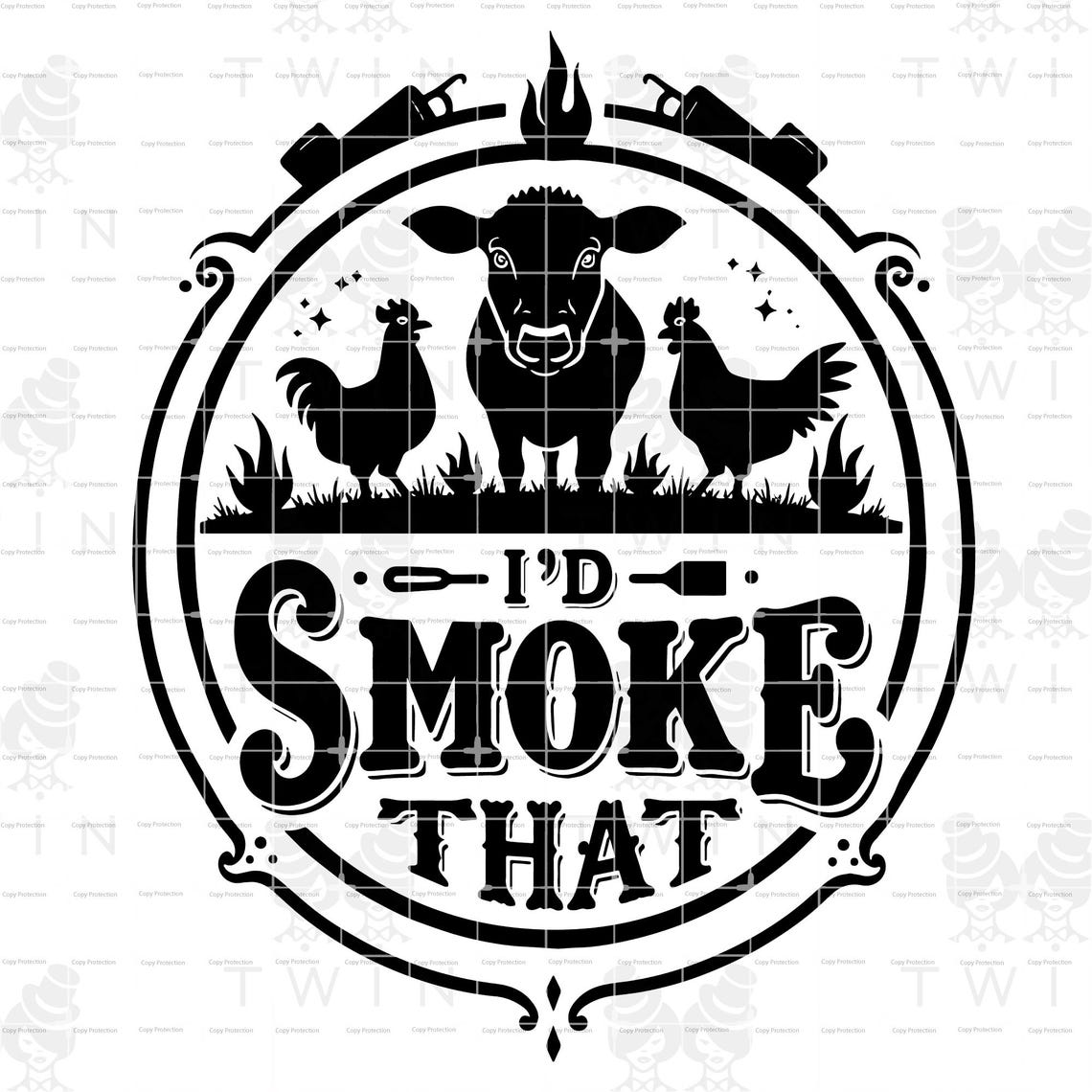 I'd Smoke That SVG PNG, Id Smoke That, Barbecue Grill Dad Master ...