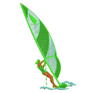 Woman Windsurfing Embroidery Design - Etsy
