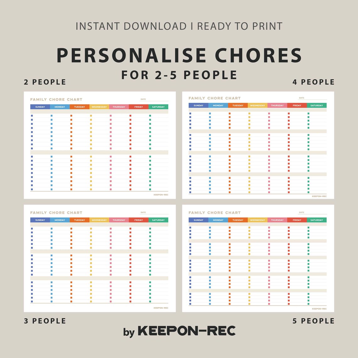 Weekly Family Chore Chart Editable and Printable Pdf,family Chore List ...