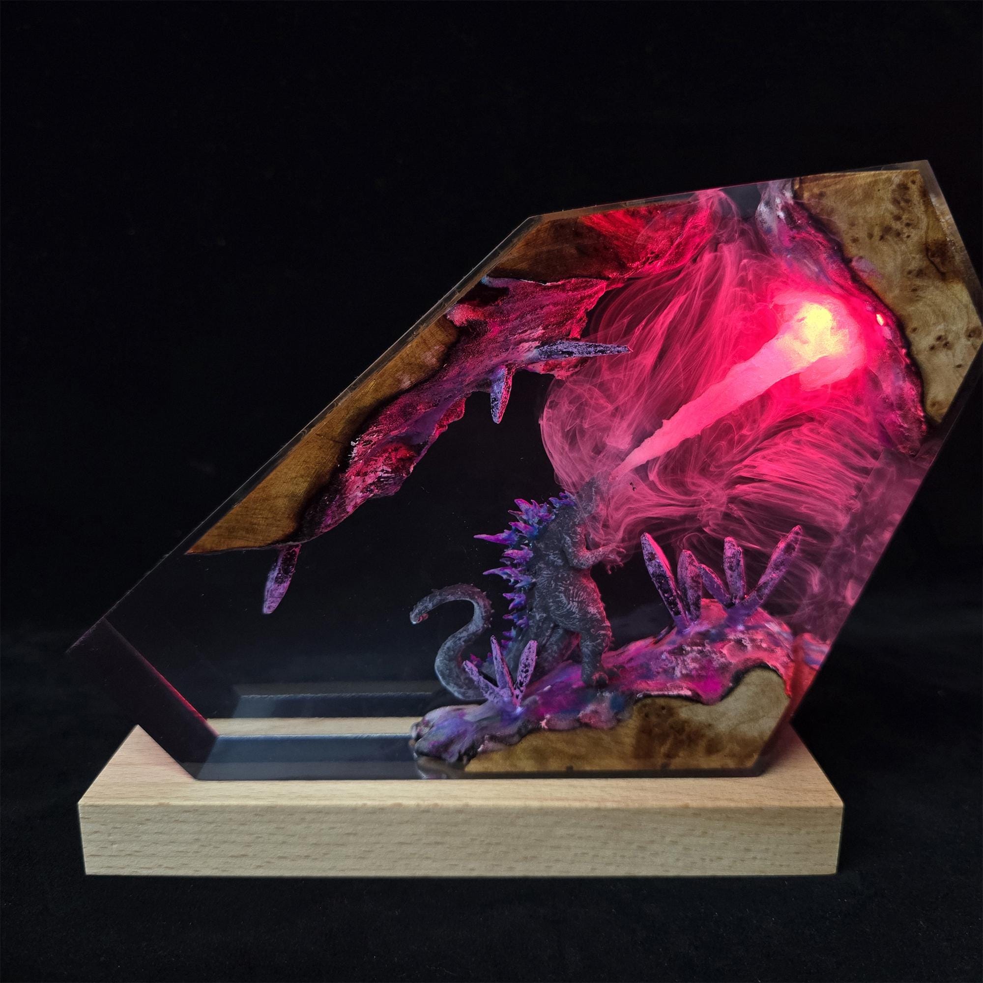 Large Model, Godzilla Night Lamp, Unique Epoxy Lamp With Godzilla ...