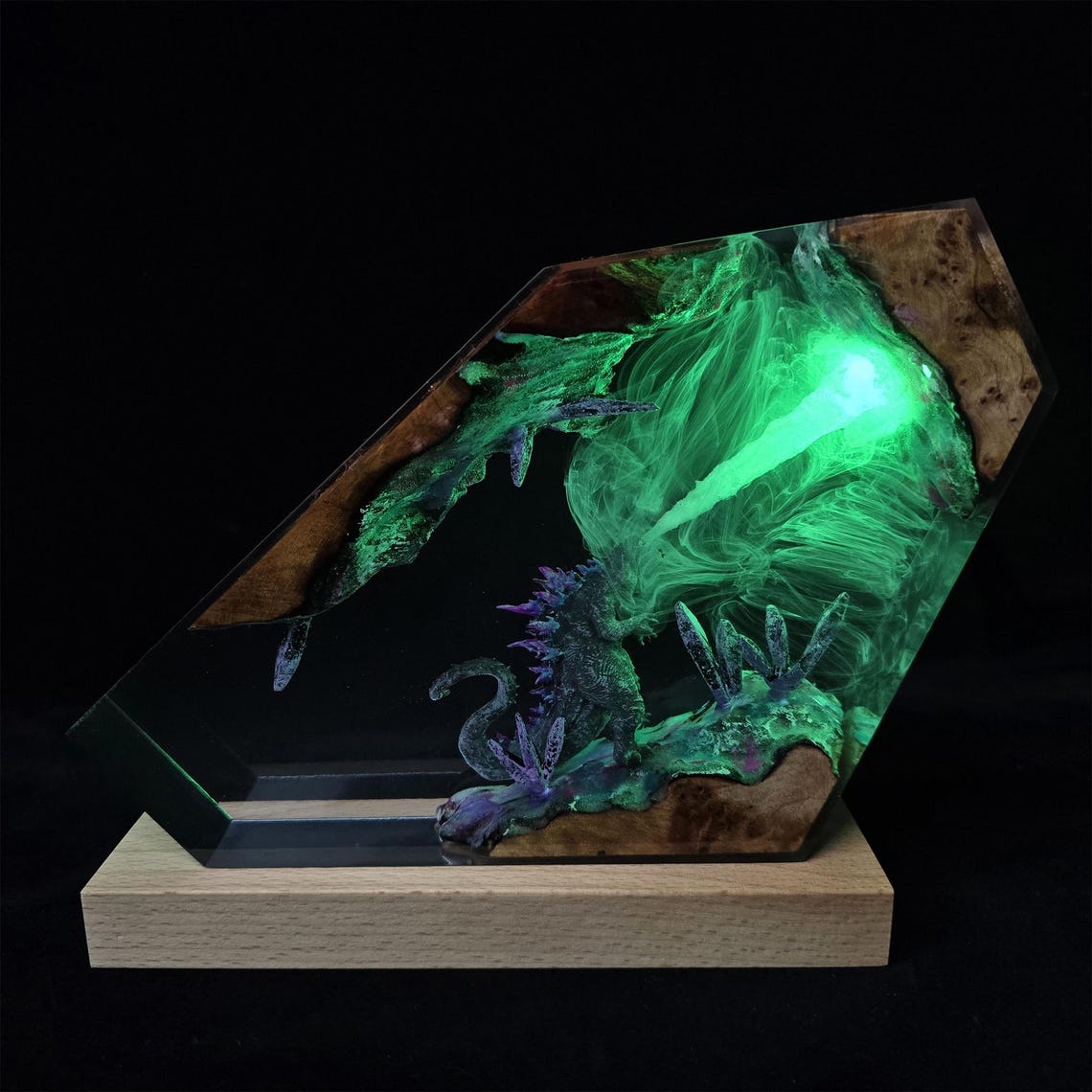 Large Model, Godzilla Night Lamp, Unique Epoxy Lamp With Godzilla ...