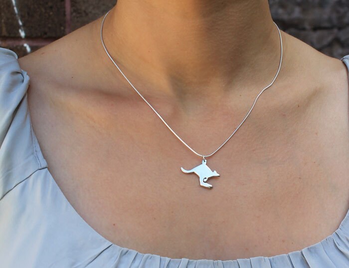 Kangaroo Necklace - Sterling Silver - Etsy